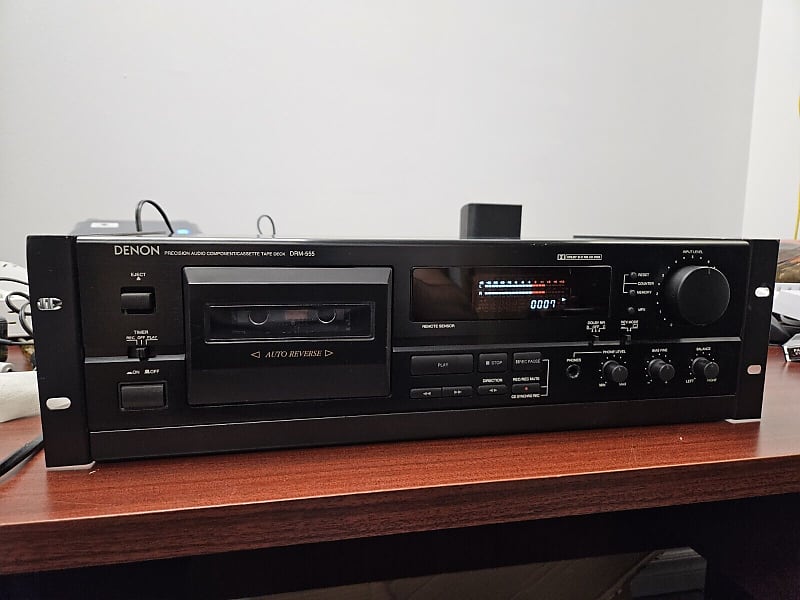 Denon DRM-555 Cassette Deck With Rack Mounts | Tested And | Reverb