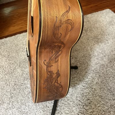 Blueberry Hand-carved Dragon Baritone 2011 - Natural | Reverb