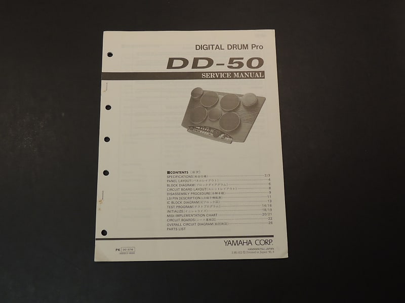 Yamaha DD-50 Service Manual [Three Wave Music] | Reverb