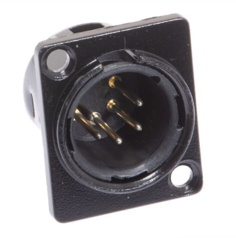 5 Pin Male XLR D Type Panel Mount | Reverb