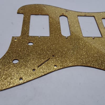 Gold Glitter HSH pickguard Fits Fender Strat Stratocaster | Reverb UK