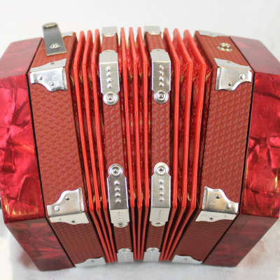 6831 - Red Italian Anglo Concertina CG 20 Fixer Upper - FIXER | Reverb