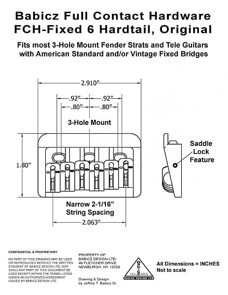 Fixed Bridge Babicz FCHHT6CHP Fixed 6 Hardtail | Reverb Australia