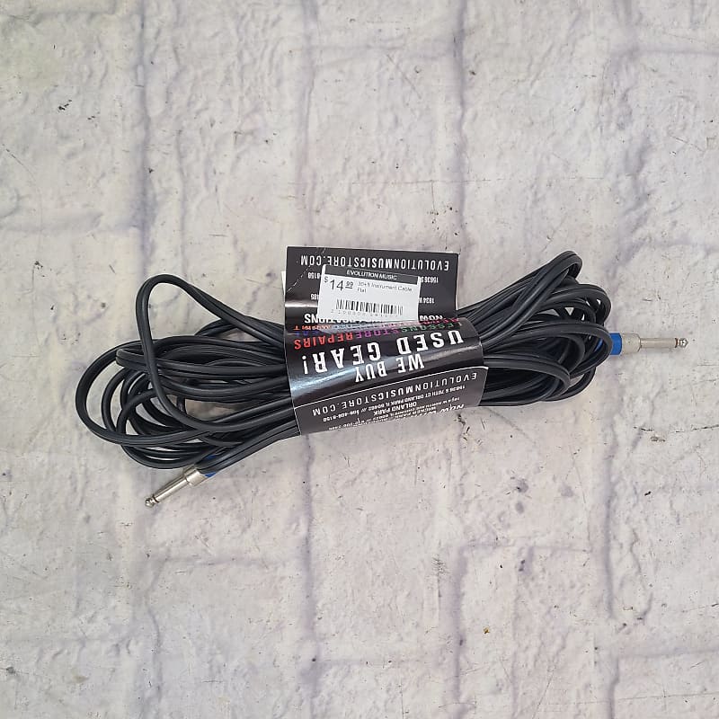 30+ft Instrument Cable Flat | Reverb