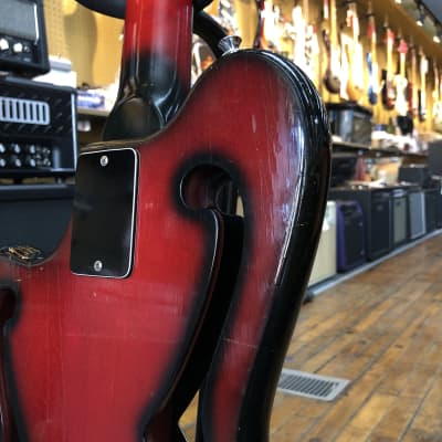 Ampeg USA AEB-1 Scroll Bass 1967 Red Sunburst w/Original Hard | Reverb