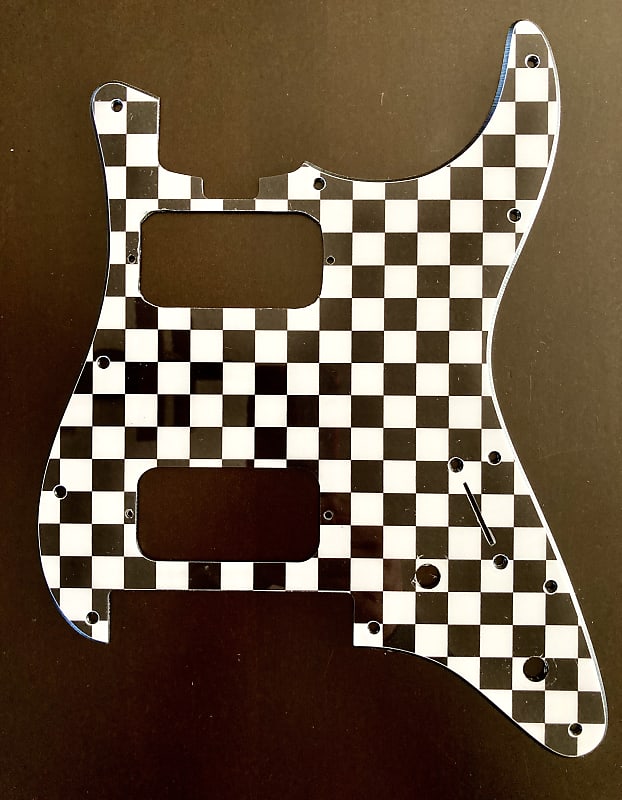 Charvel Custom Pickguard, WD, Checkerboard, HH, San Dimas, | Reverb