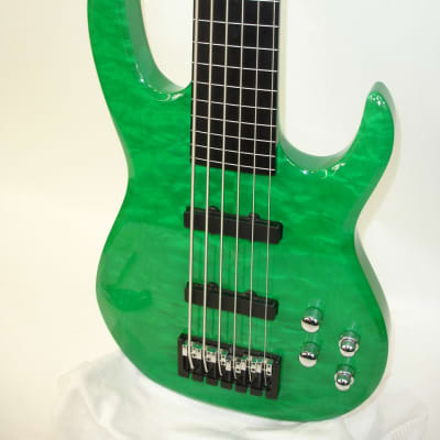 Carvin LB76F Fretless 6-String Bass Guitar, Quilted Green w/ | Reverb