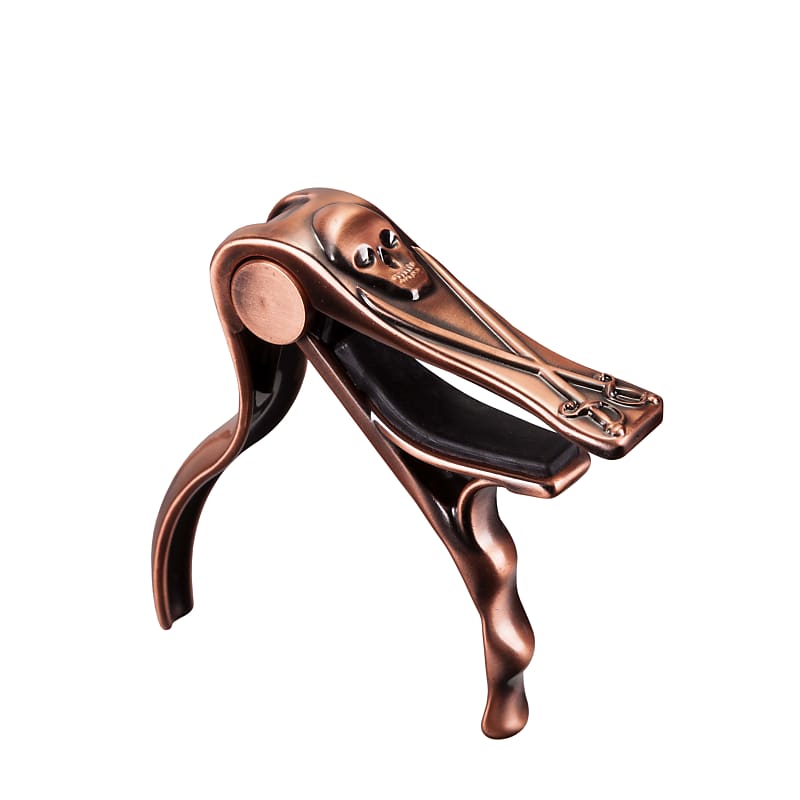 Crossfire Trigger-Style 'Skull' Acoustic Guitar Capo (Antique | Reverb