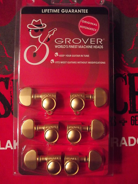 New Grover Satin Gold Guitar Tuners 3-On-A-Side For Les Paul | Reverb