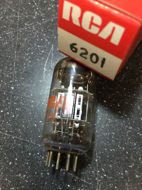 NOS in Box RCA 12AT7WA / 6201 Industrial 1970 Black Plate | Reverb