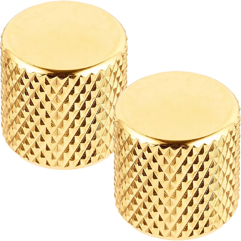 NEW (2) Gold Brass Flat Barrel Knobs w/ Set Screw for | Reverb