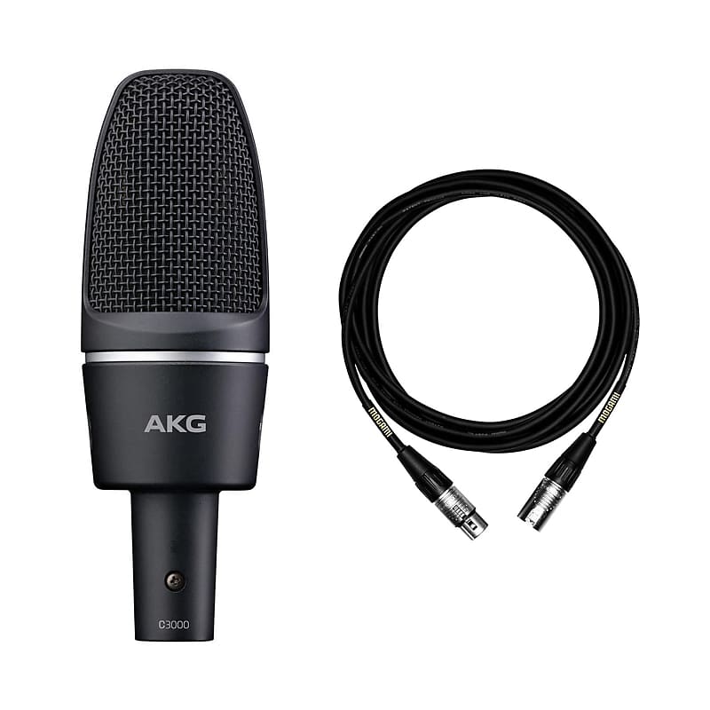 AKG C3000 Condenser Microphone Bundle with 15-Foot Mogami XLR | Reverb