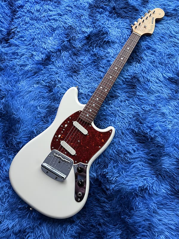 2014 Fender MG-69 Mustang Reissue Japan - Olympic White | Reverb