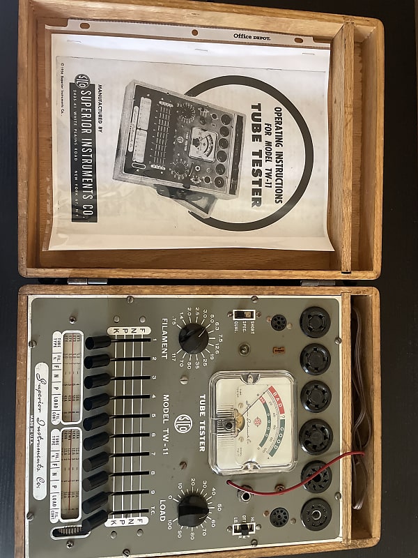 Superior Instruments TW-11 Tube Tester 1956 Wooden Case | Reverb