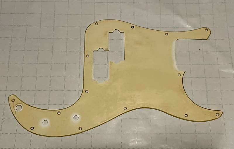 Squier Precision Bass by Fender Pickguard 1-Ply 14-hole Aged | Reverb