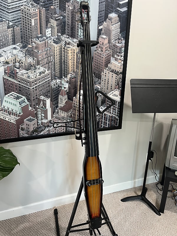 Stagg 3/4 Electric Double Bass with Gigbag, Stand, and Bow | Reverb