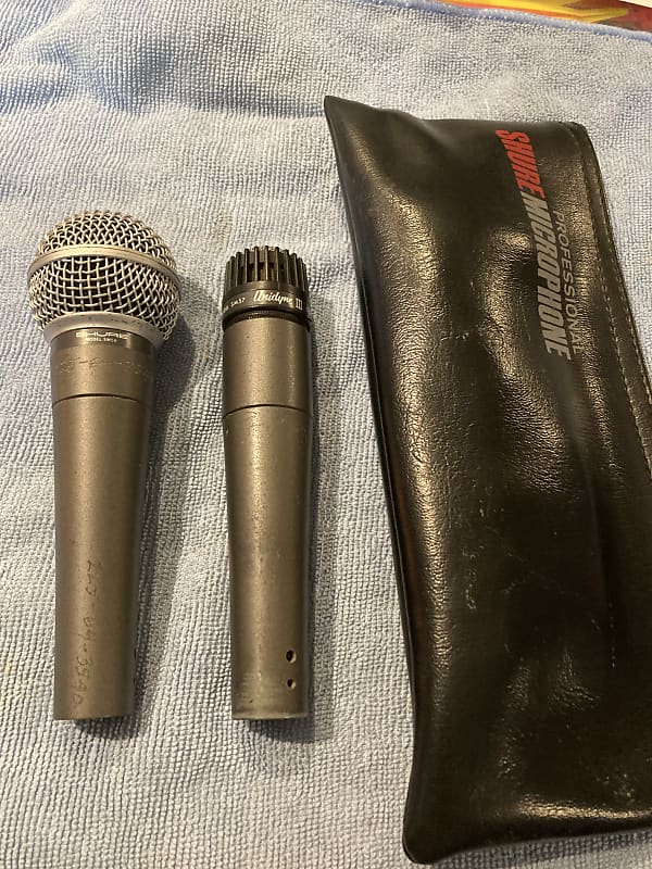 Lot of 2 Nice Vintage Shure Microphones SM57 Unidyne III SM58 | Reverb