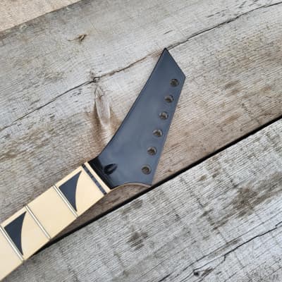 22 fret Reverse head sharkfin inlays maple shred guitar Neck | Reverb