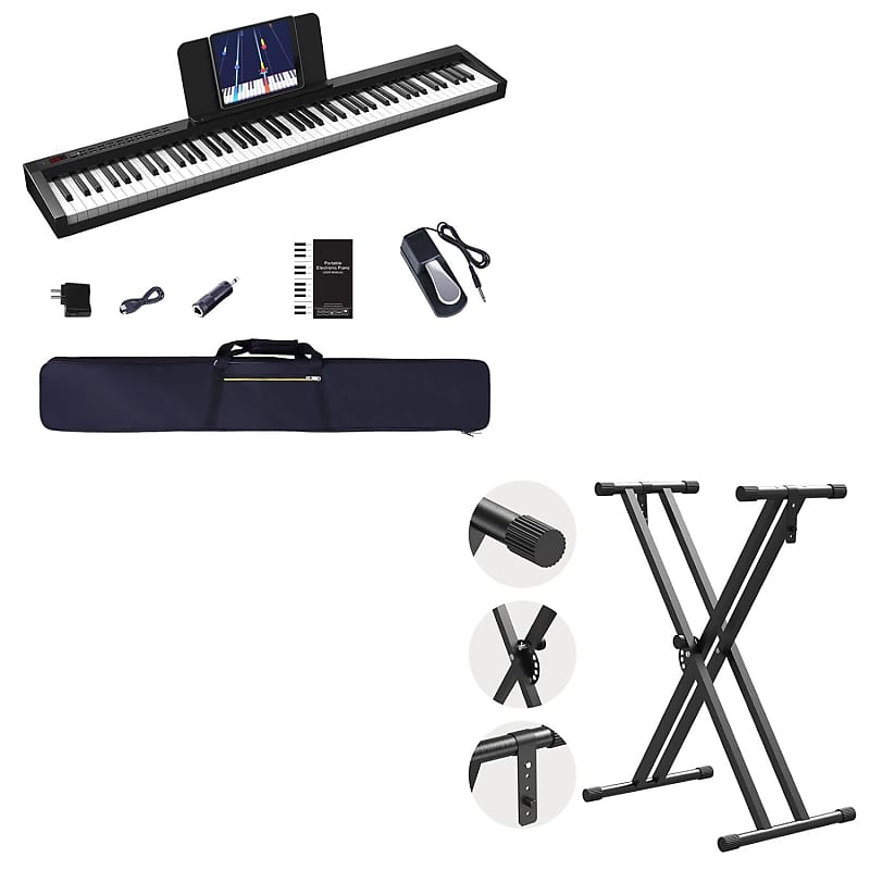 88 Keys Piano Keyboard Bundle X-Style Digital Piano Stand | Reverb