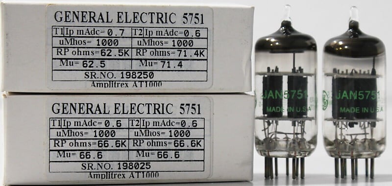 JAN 5751 General Electric 2 mica made in U.S.A Amplitrex | Reverb