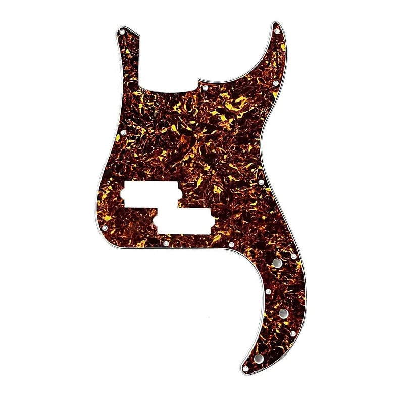 13-Hole Precision Bass Pickguard - 4-Ply Brown Tortoise | Reverb
