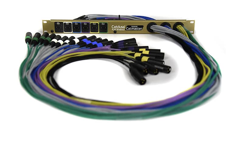 Whirlwind Catmaster Catdusa 6 RJ45 Ethercon to 24XLR Male 3ft | Reverb