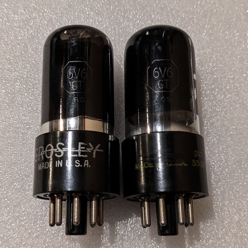 6V6GT National Union Matched Pair Tubes NOS Test Black & | Reverb