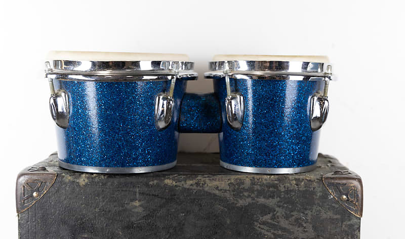 Vintage Made In Japan Blue Sparkle Bongos | Reverb