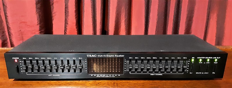 1981 TEAC EQA-10 MKII Stereo Ten Band Graphic Equalizer | Reverb