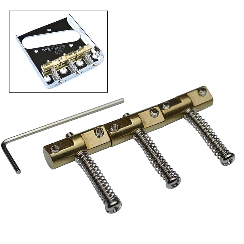 Brass Compensated Bridge Saddles Telecaster Compatible | Reverb