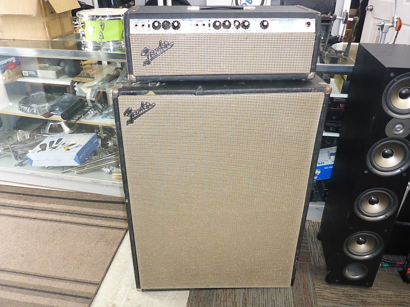 Fender Basman 100 & 4x12 Pyramid Enclosure 1971-1972 - Black | Reverb