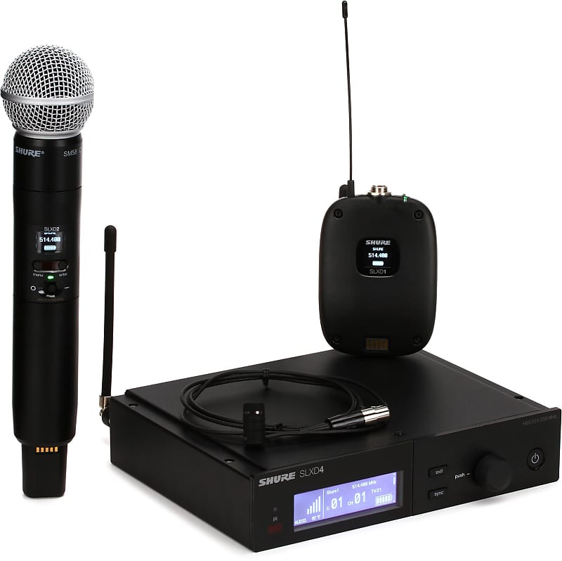 Shure SLXD124/85 Combo Wireless Handheld and Lavalier | Reverb