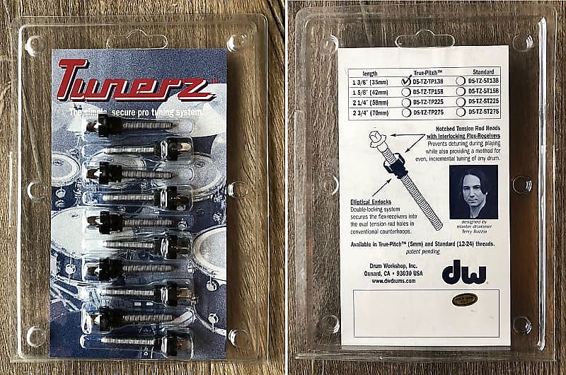 2 x 10 DW Tunerz 1 & 3/8” 35mm Tension Rods - True Pitch - | Reverb