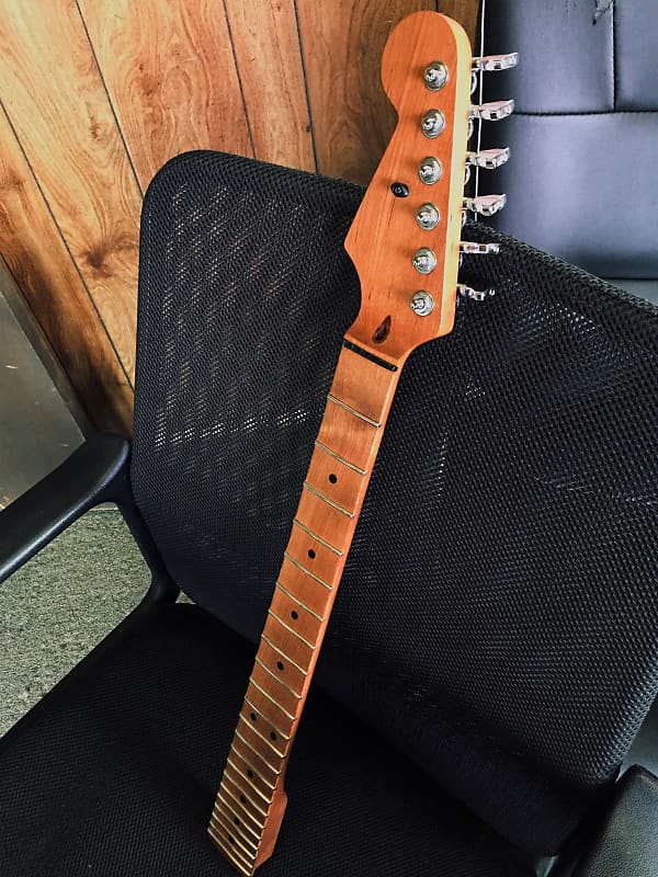 WARMOTH Roasted Maple Neck Reverse Headstock | Reverb