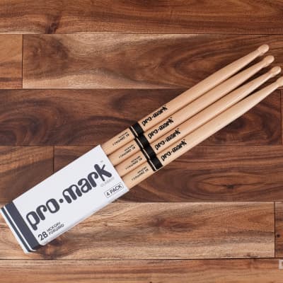 PROMARK CLASSIC FORWARD 2B WOOD TIP HICKORY DRUM STICKS 4 | Reverb UK