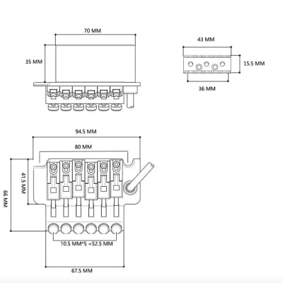 Gold Floyd Rose Licensed Guitar Bridge Tremolo Double Locking | Reverb