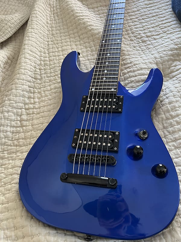 Schecter omen-7 Diamond Series 1999 - Blue | Reverb