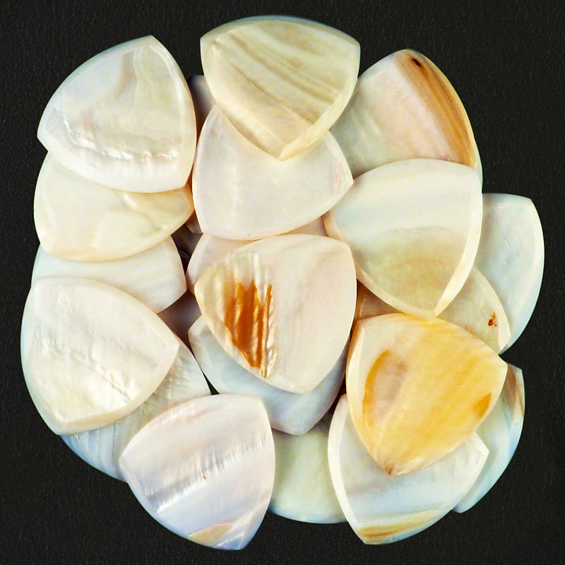 White Abalone Shell Guitar Pick - 346 Triangle Shape - | Reverb