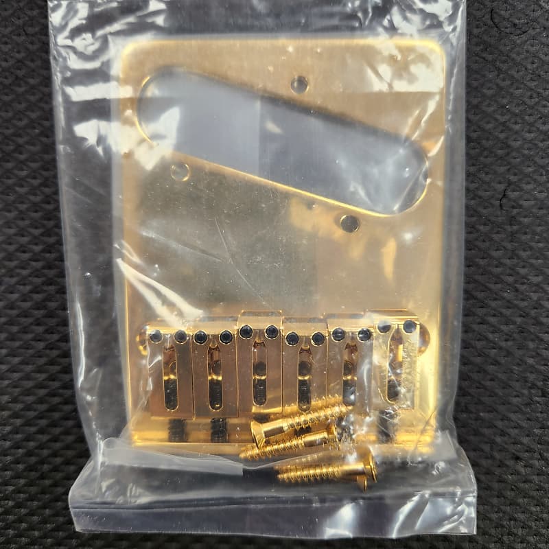 Fender American Series Modern Telecaster Bridge - Gold | Reverb