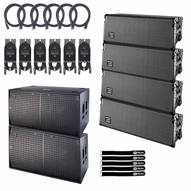 DAS Event 208A Dual 8" Powered Line Array Speakers 4 Pack w | Reverb