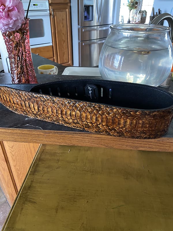 AF Designs Snake skin Western Diamondback Guitar strap 2021 | Reverb