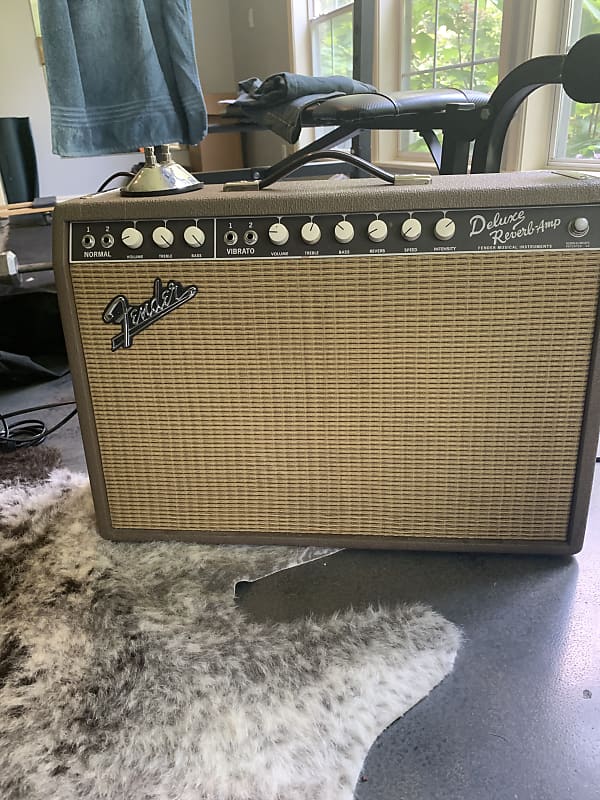 Fender Deluxe reverb reissue limited edition brown tolex | Reverb