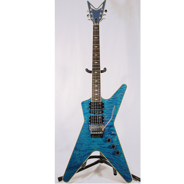 Dean Custom Run 8 ML Switchblade Transparent Blue 6-String | Reverb