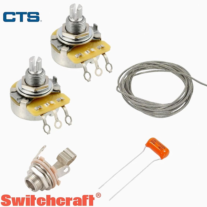 Wiring Kit for Gibson® Les Paul® SG® Jr CTS 500K .022 MFD | Reverb