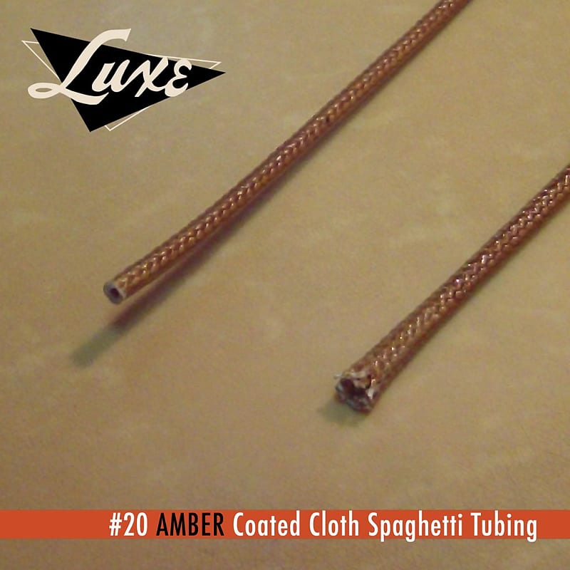 Luxe Wire/Tubing #20 Cloth Spaghetti Tubing AMBER | Reverb