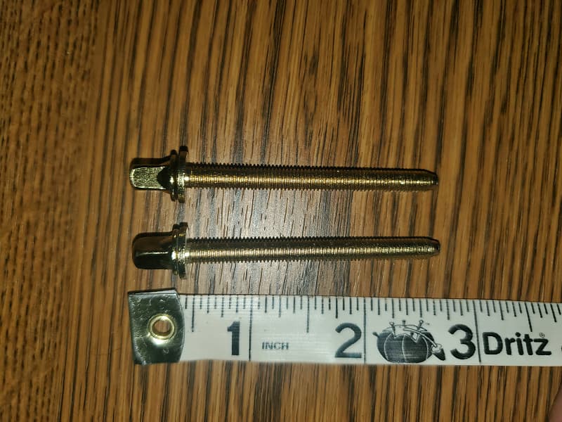 DW 2x gold lug bolts long - gold colour | Reverb