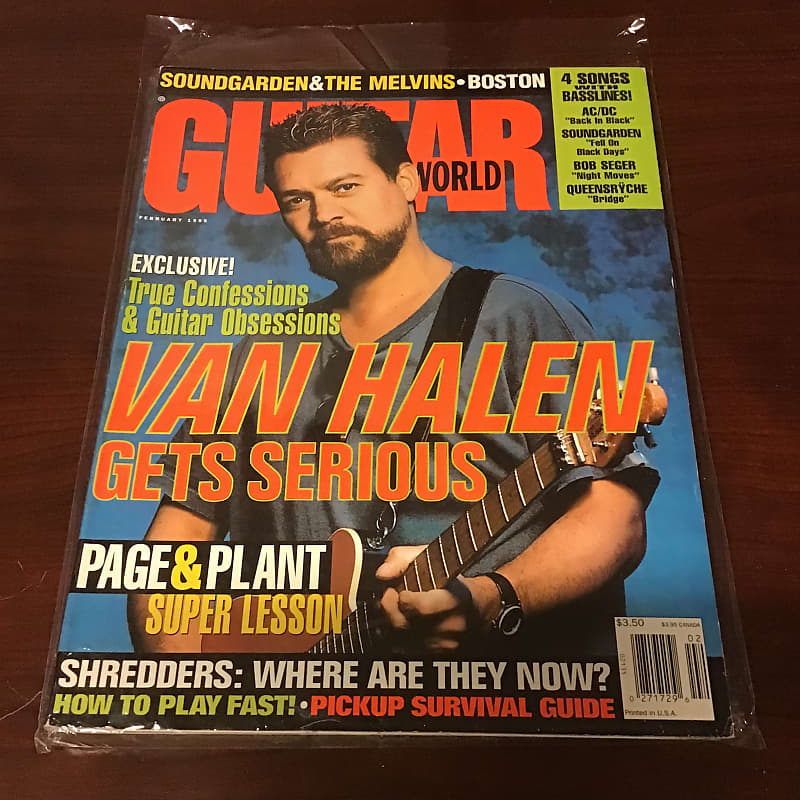 Eddie Van Halen Guitar World February 1995 Jimmy Page/ Tom | Reverb