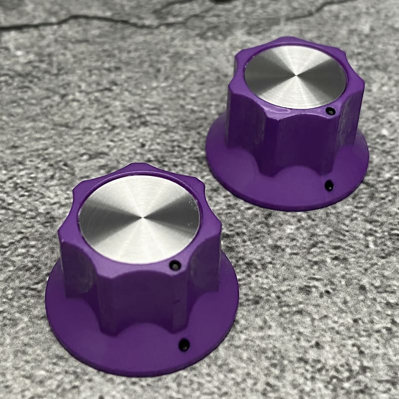 2x Purple Custom Color Large Univox Moog Synth Knobs Guitar | Reverb