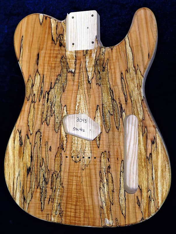 Flamed Spalted Maple Top/ Swamp Ash Telecaster Tele Body | Reverb