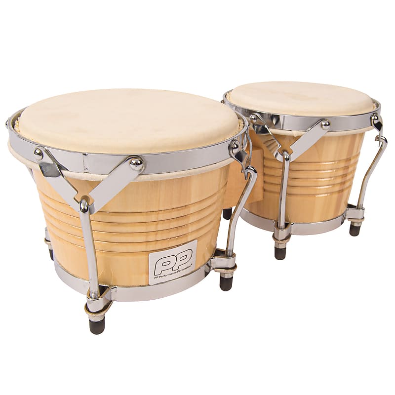 PP World Natural Wood Bongos | Reverb